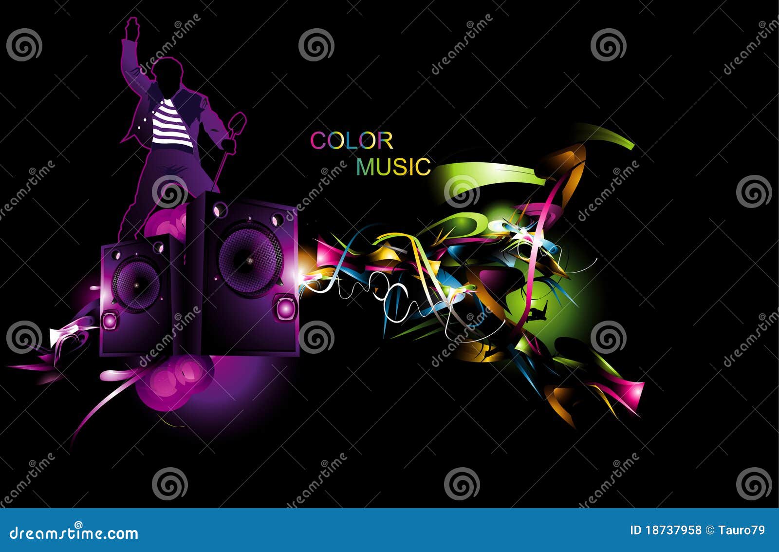 Color music illustration stock vector. Illustration of circles - 18737958