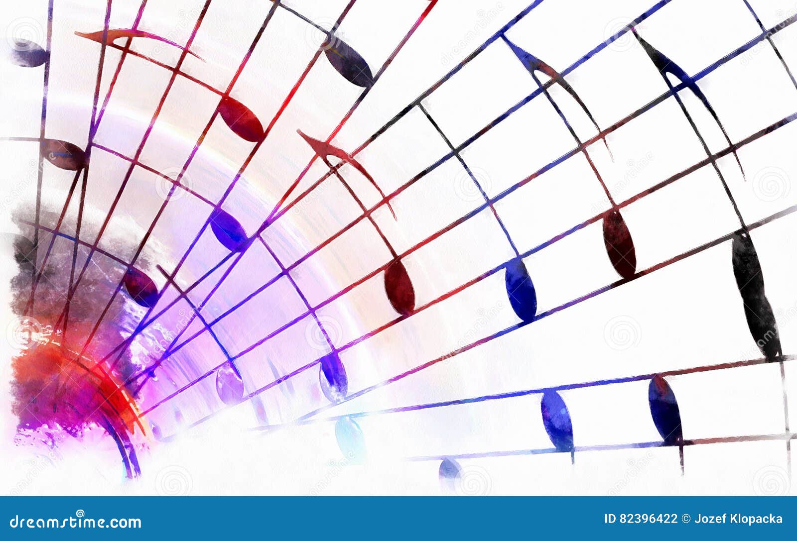 Color Music Notes and Color Background. Music Concept. Stock ...