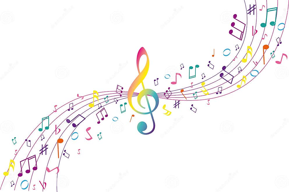 Color musical background stock vector. Illustration of objects - 16895695