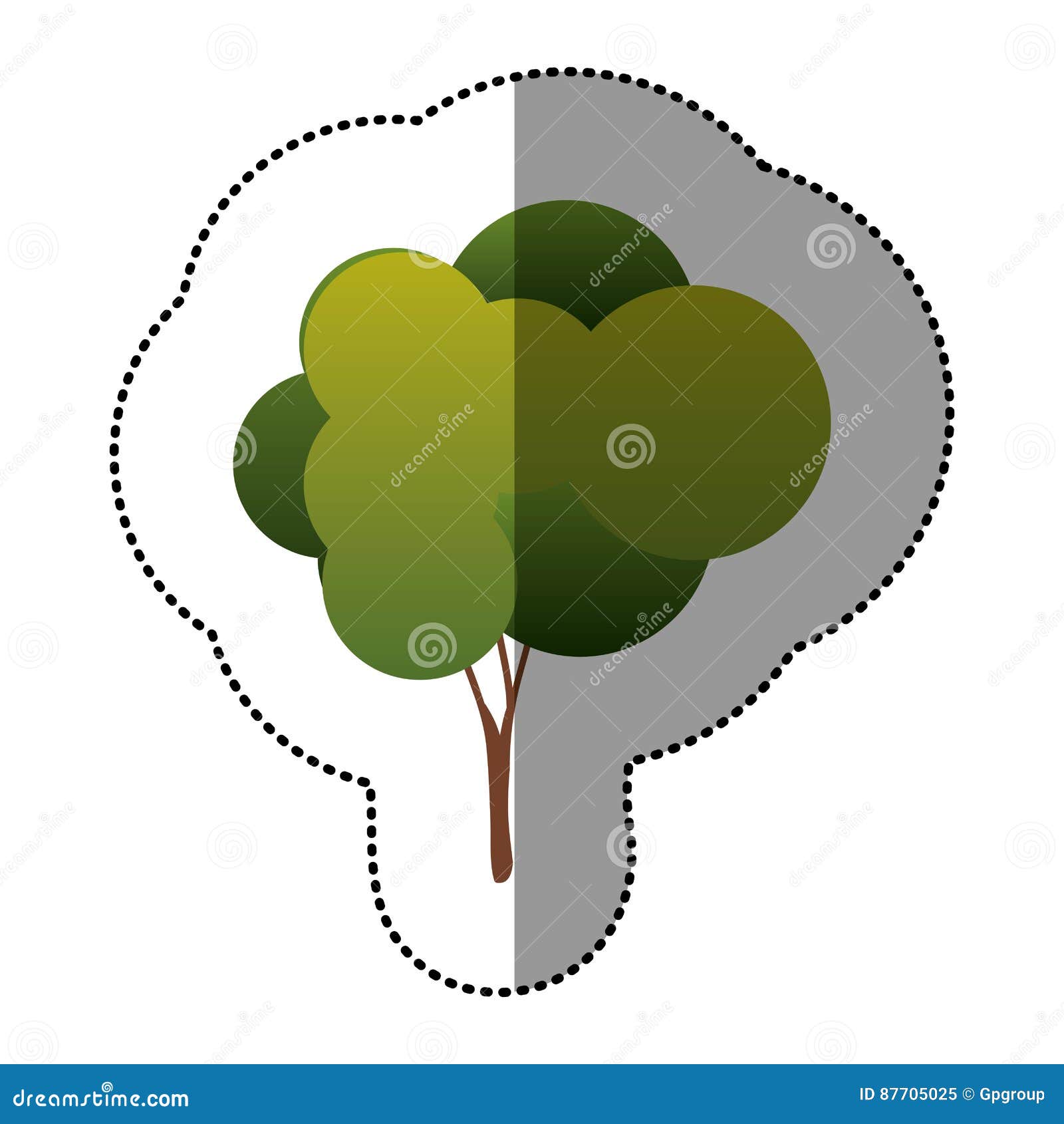 Color natural tree icon stock illustration. Illustration of concept ...
