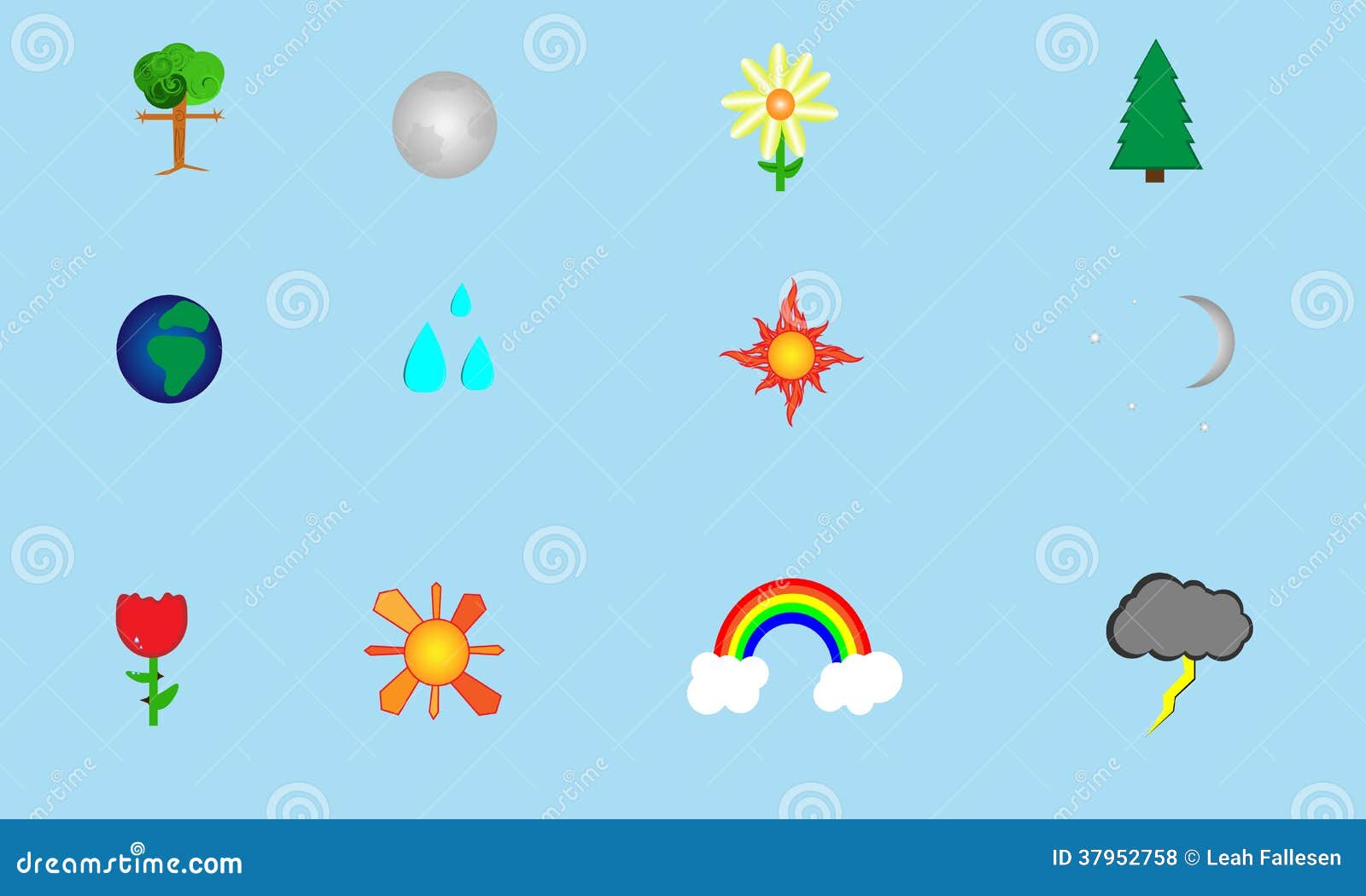 Color Nature Collection stock illustration. Illustration of color ...