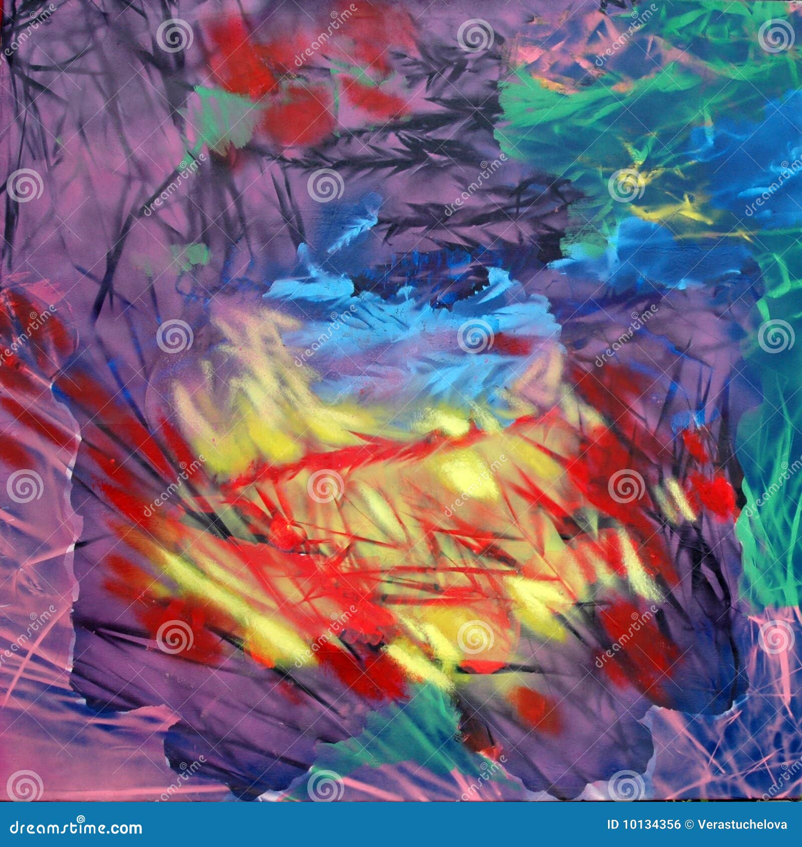 Color of Nature - Picture Oil on Canvas Stock Illustration ...