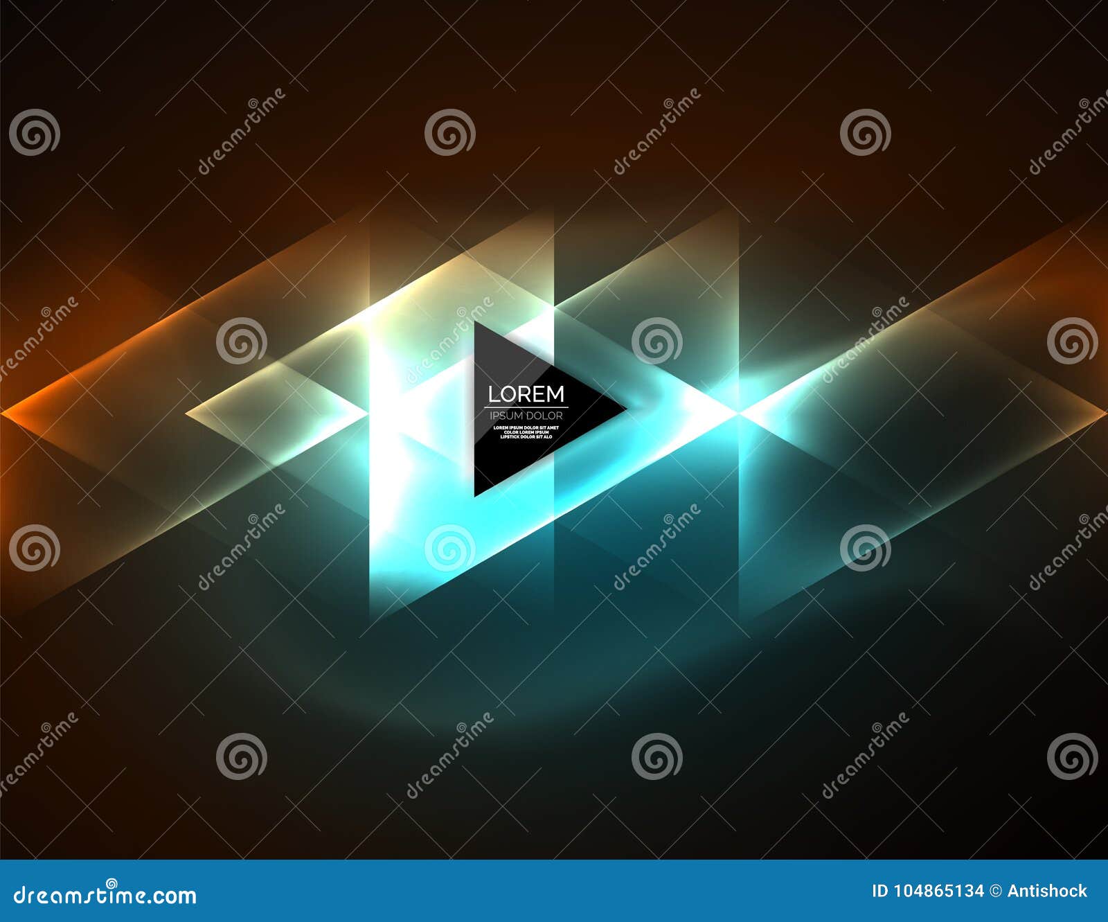 Color Neon Glowing Triangles, Abstract Background Stock Vector ...