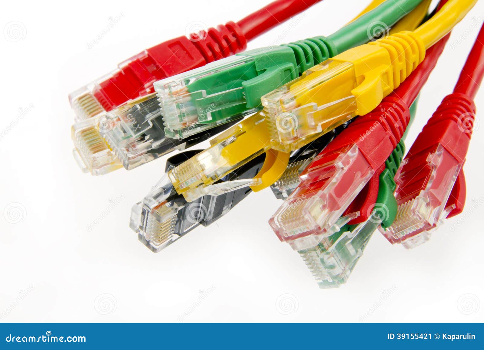 Color network cables stock image. Image of wire, orange - 39155421