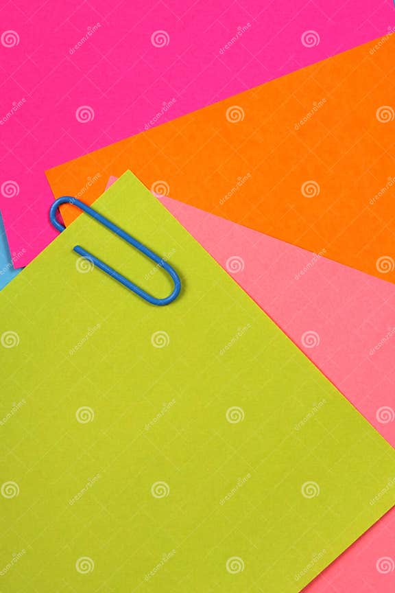 Color note papers stock image. Image of board, attachment - 10887265