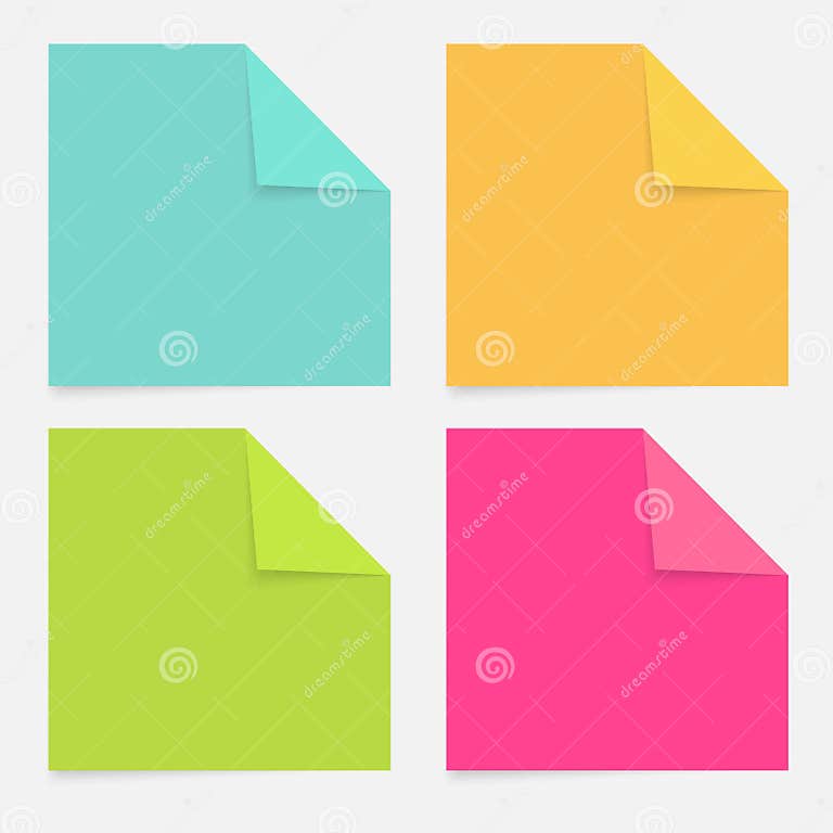 Color notepad stock vector. Illustration of post, note - 28379982