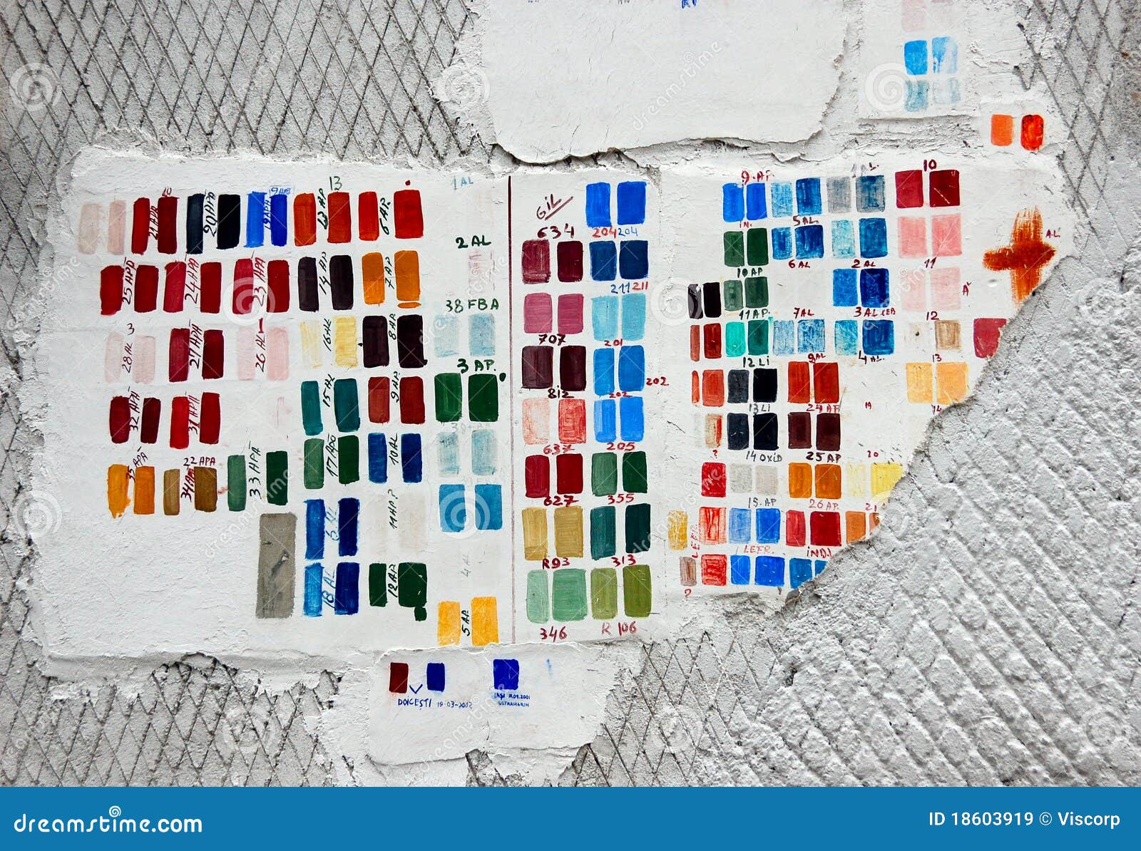 Color and nuances palette stock image. Image of decorator - 18603919