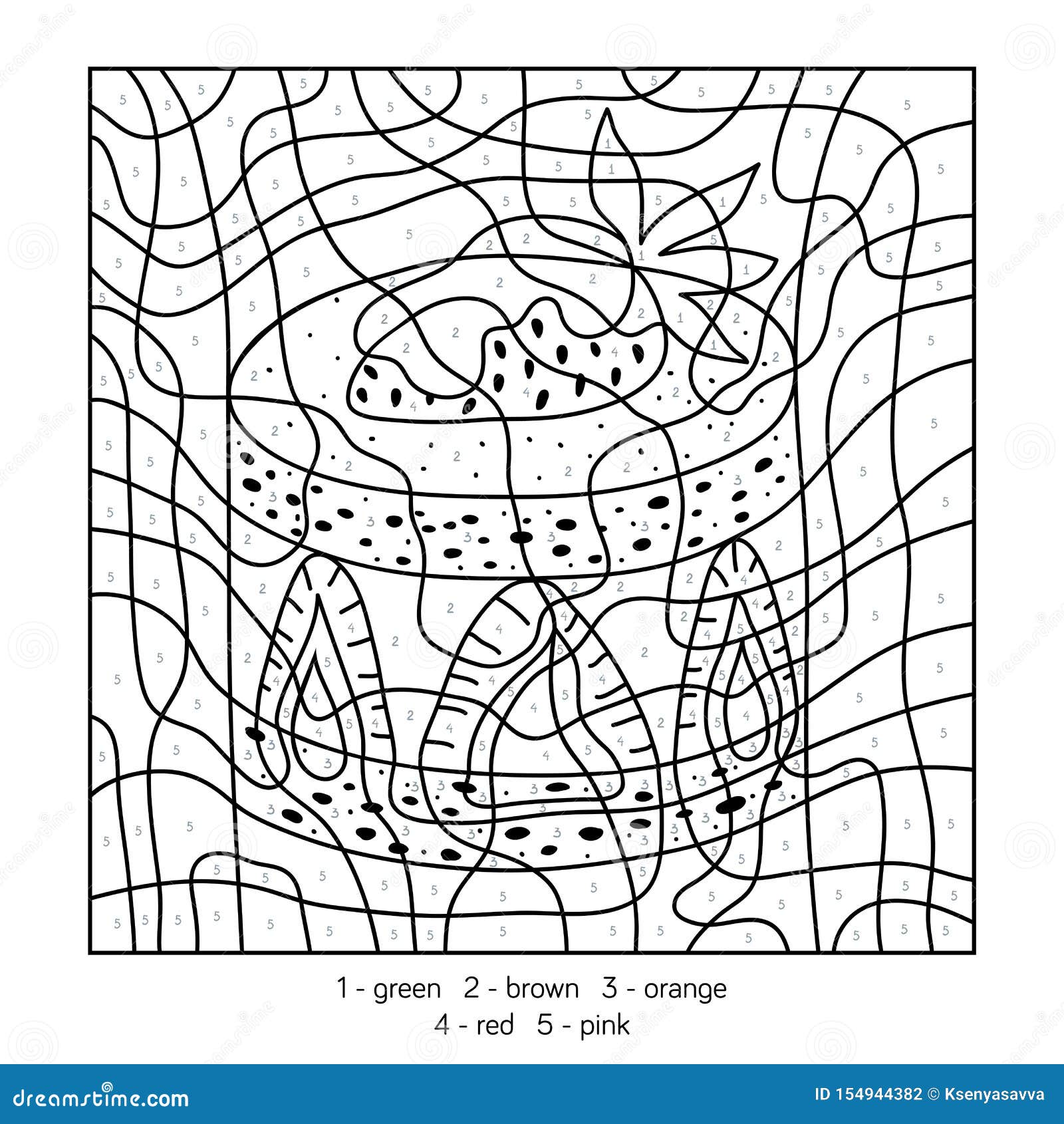 Color by Number, Education Game, Cupcake Stock Vector - Illustration of ...