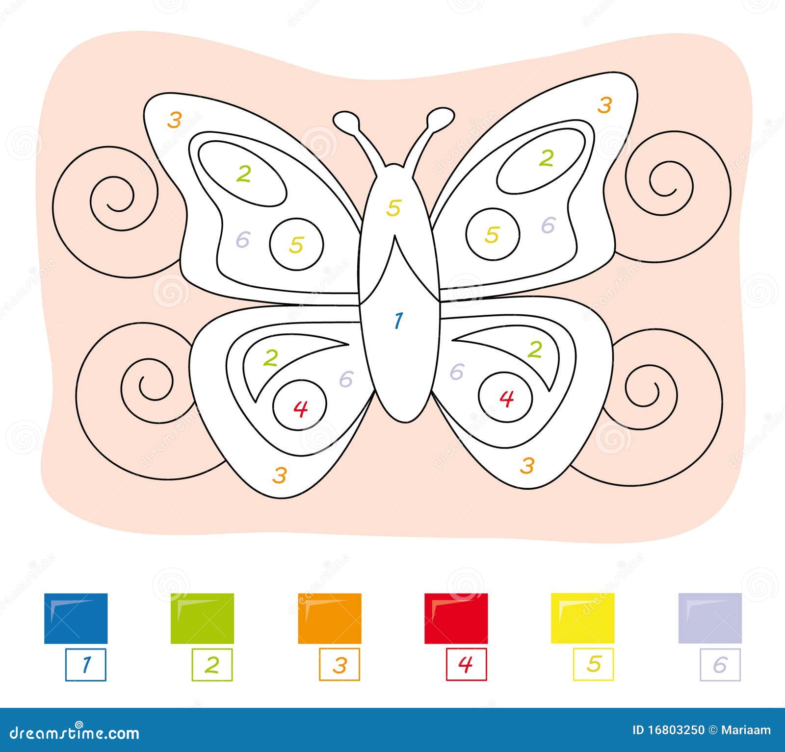 Color By Number Game: Butterfly Stock Photo - Image: 16803250 Color By Number Game: Butterfly Stock Photo - Image: 16803250