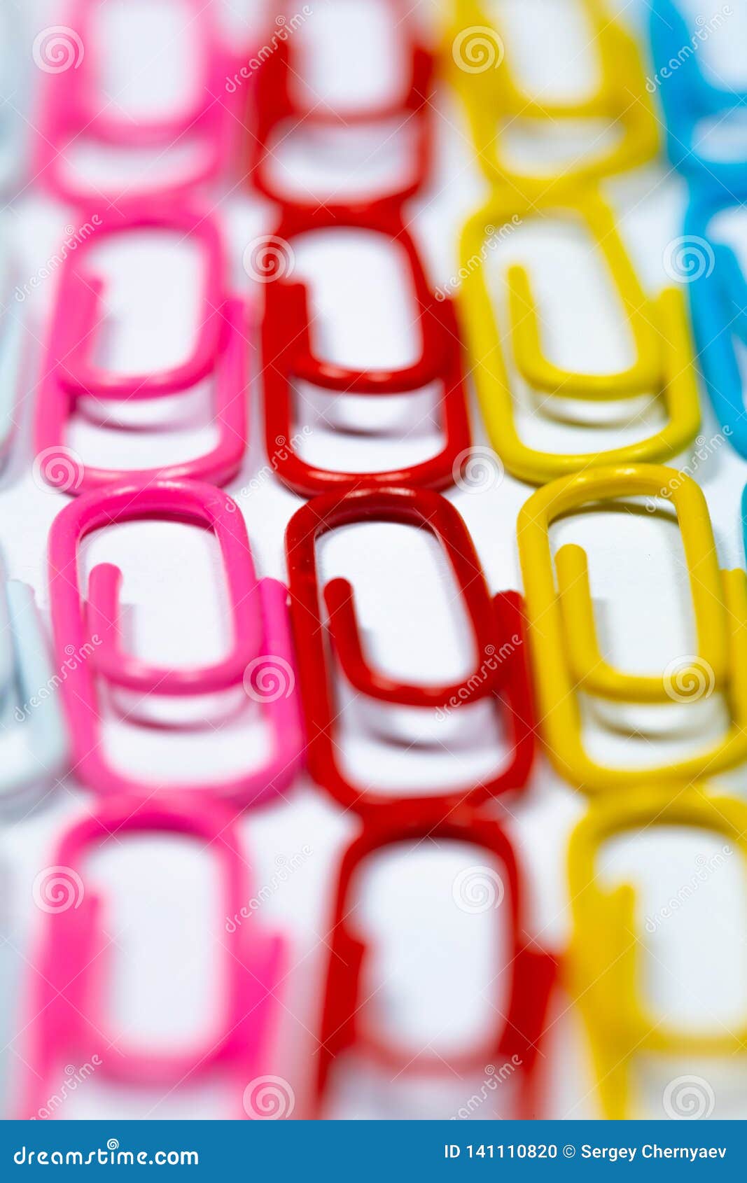Color Office Clips. Office Background. Stock Photo - Image of office ...