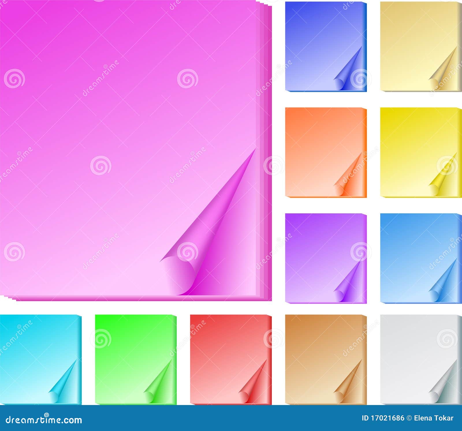 Color office papers stock vector. Illustration of collection - 17021686