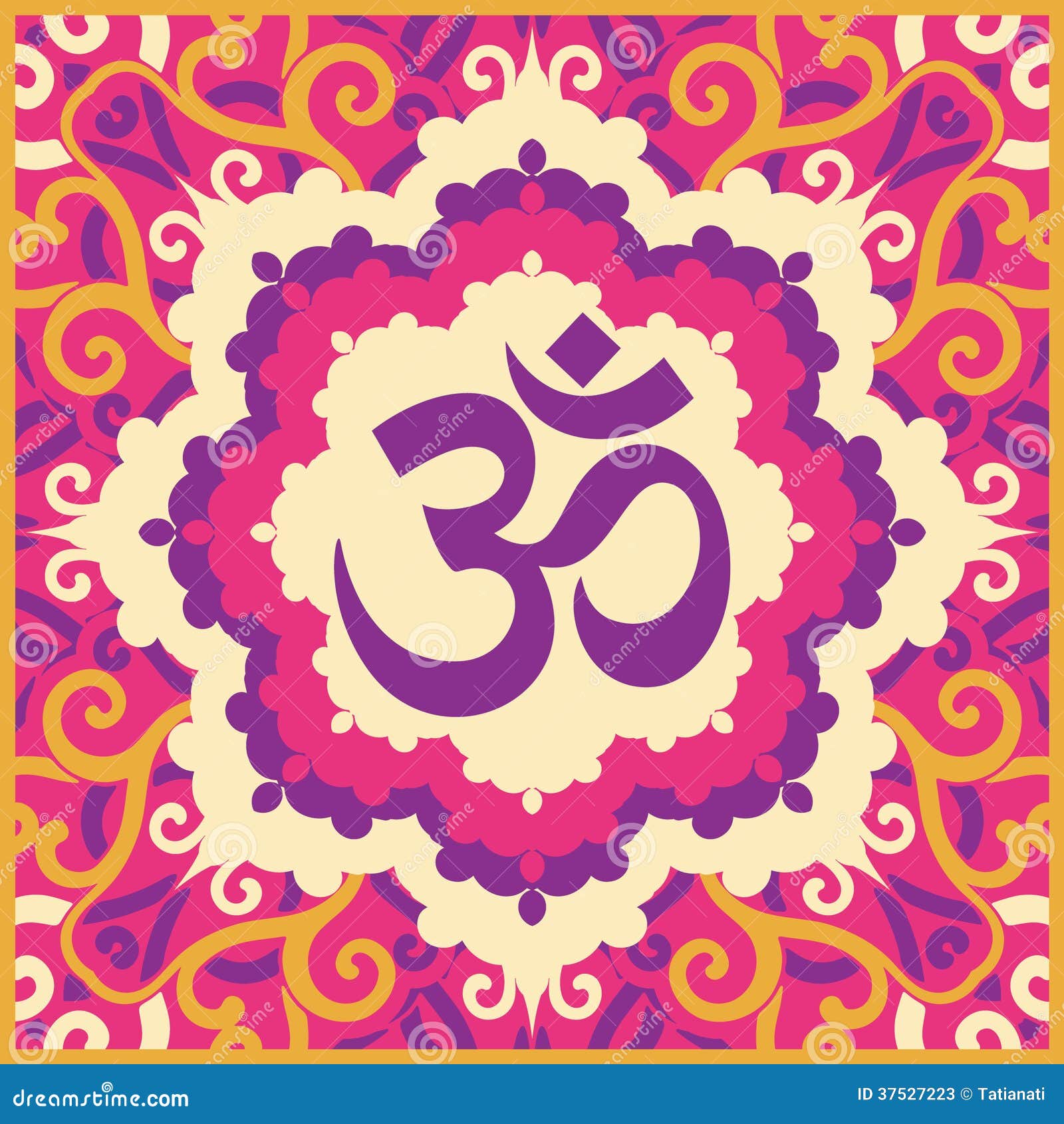 Color ohm stock vector. Illustration of oriental, hindu - 37527223