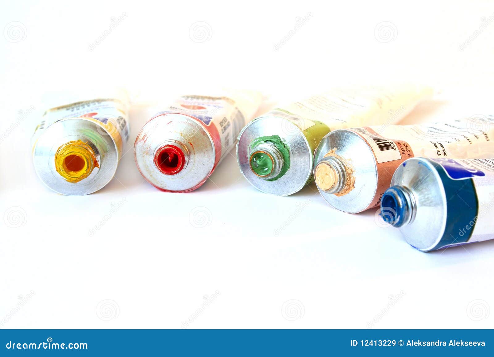 Color oil paint in tubes stock image. Image of isolated - 12413229