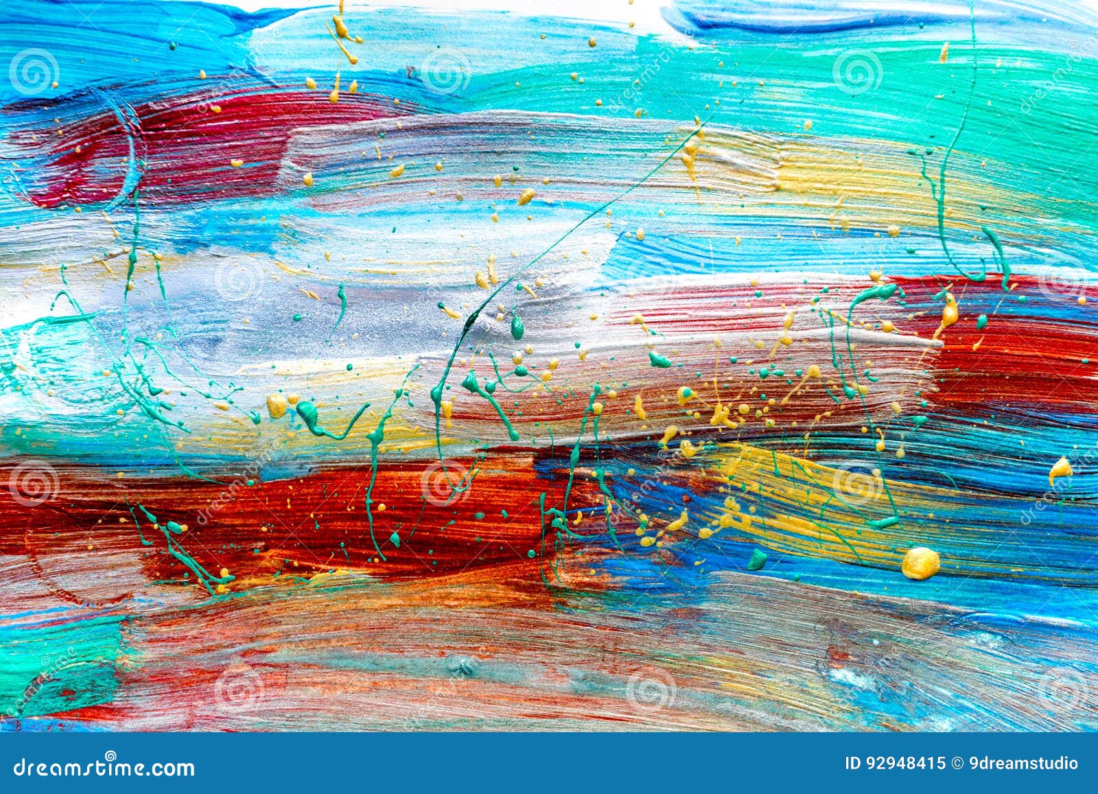 Color Oil Painting Texture for Bright Background Stock Image - Image of ...