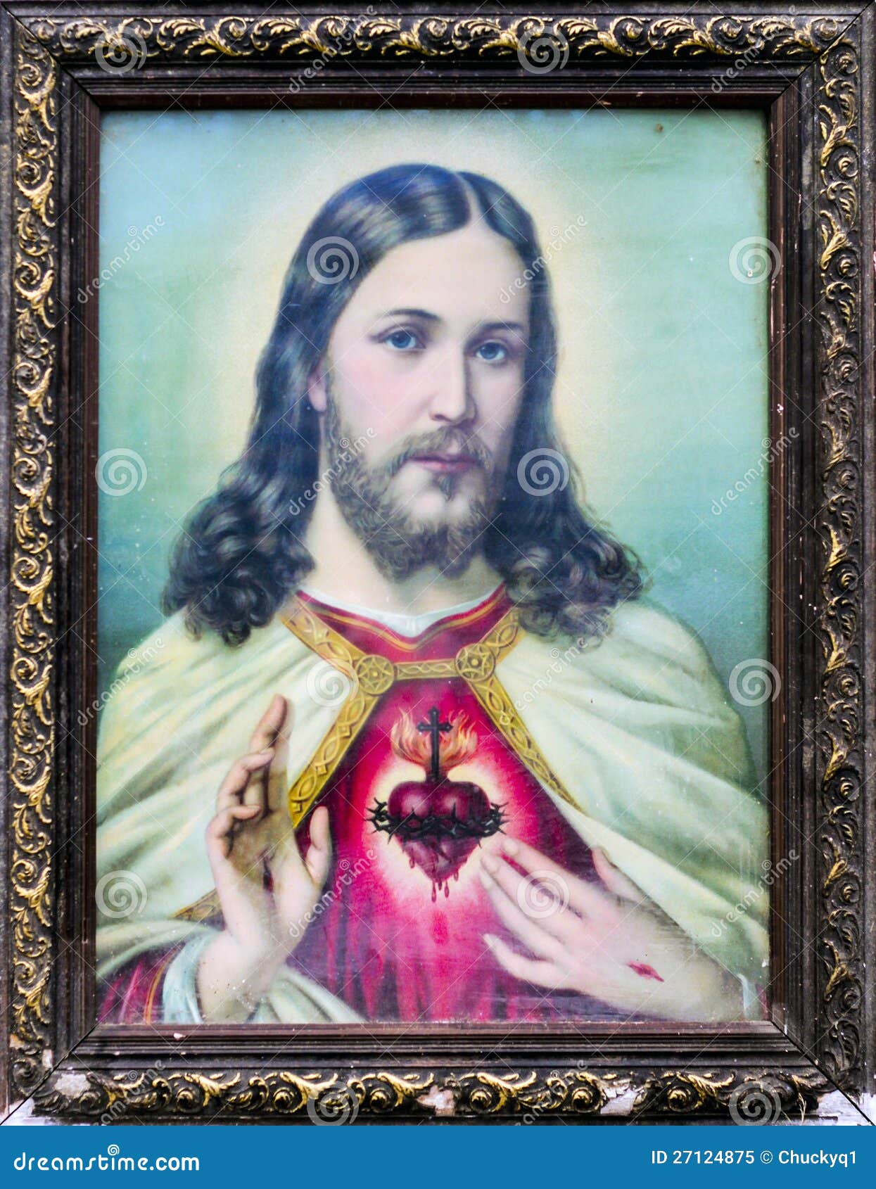 Color old picture of Jesus stock image. Image of oldfashioned - 27124875