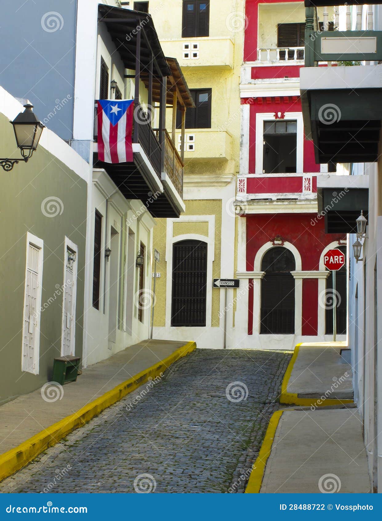 Color of Old San Juan stock photo. Image of scene, architecture - 28488722