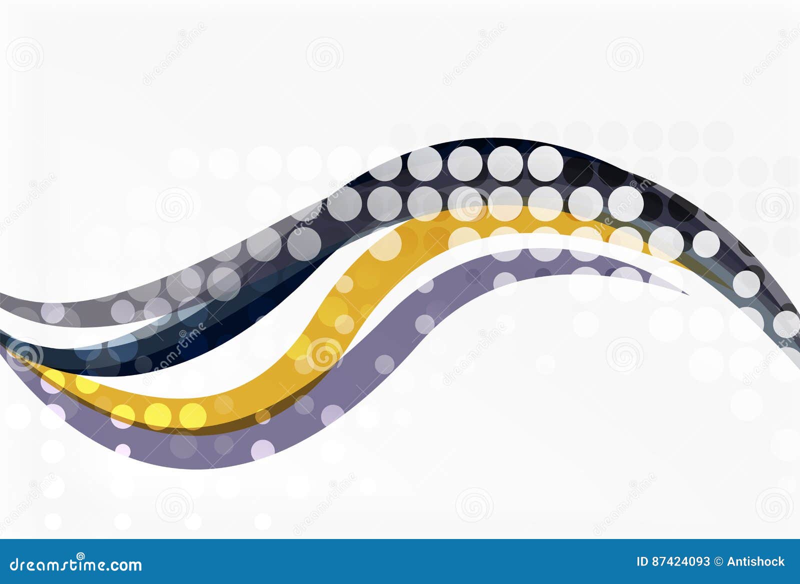 Color Overlapping Wave Stripes, Abstract Background. Stock Illustration ...