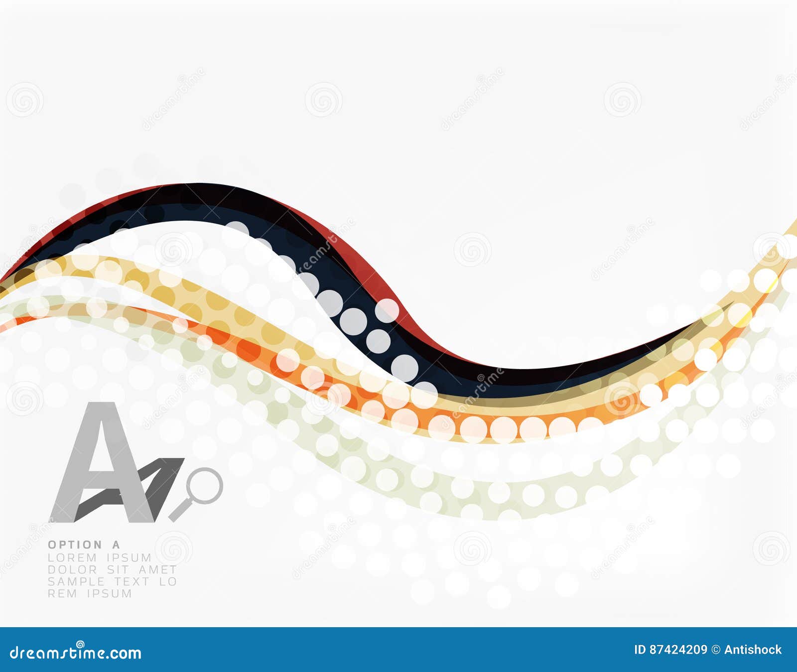 Color Overlapping Wave Stripes, Abstract Background. Stock Illustration ...