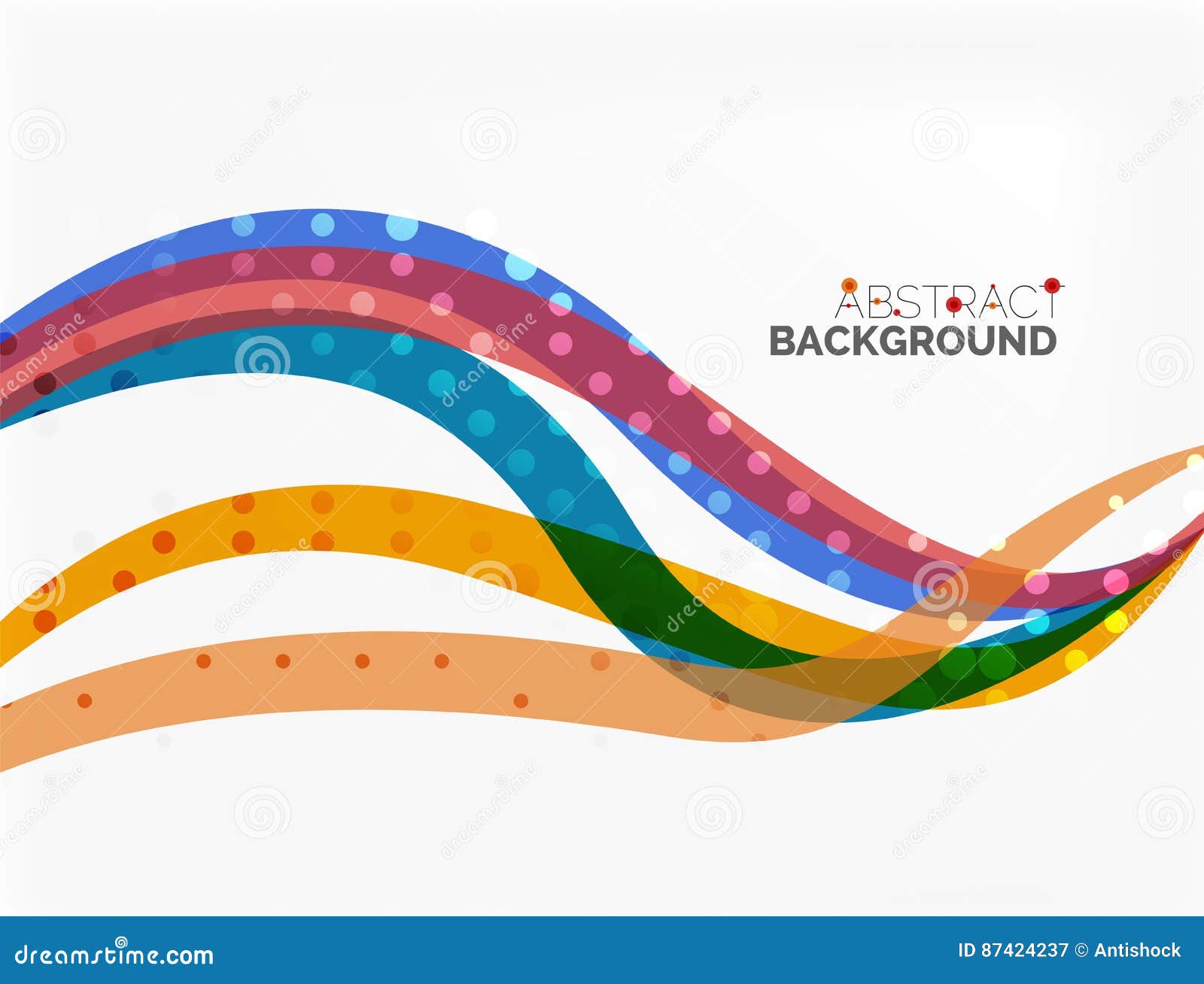 Color Overlapping Wave Stripes, Abstract Background. Stock Illustration ...
