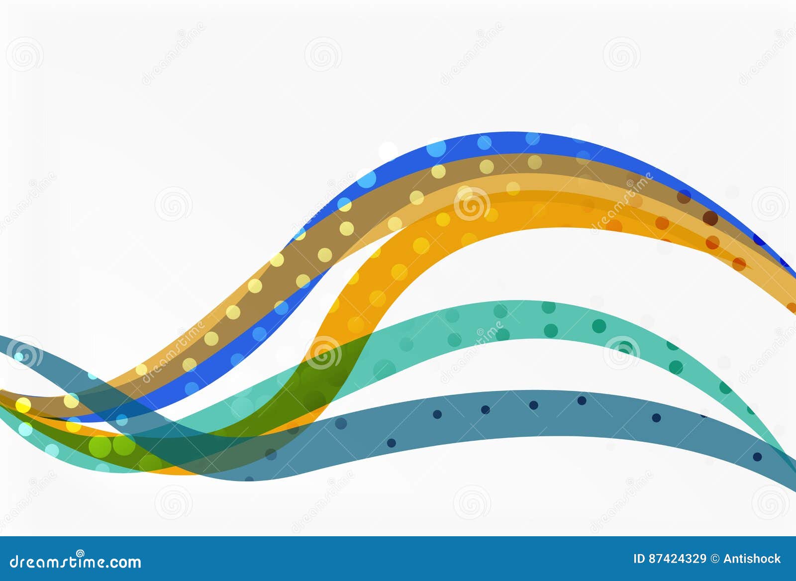 Color Overlapping Wave Stripes, Abstract Background. Stock Illustration ...