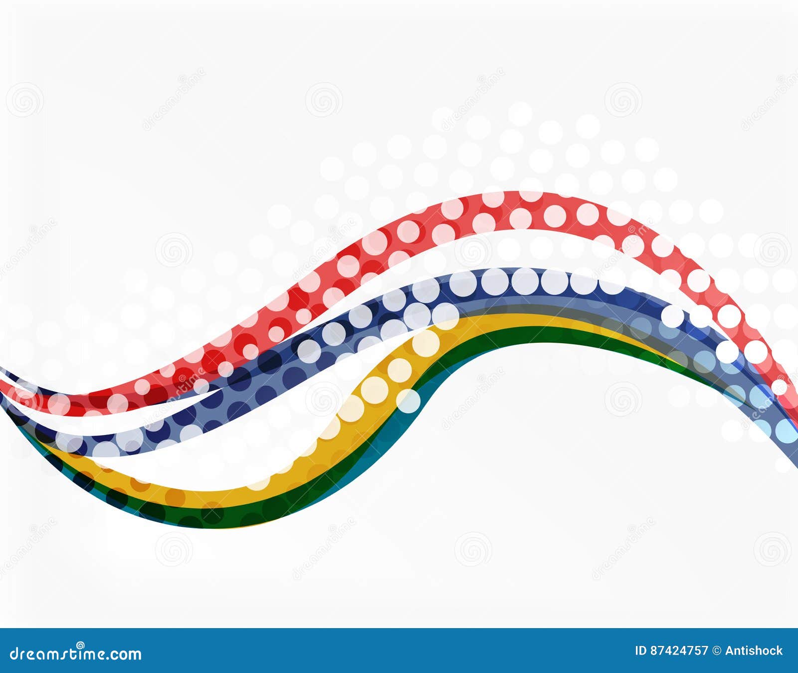 Color Overlapping Wave Stripes, Abstract Background. Stock Illustration ...