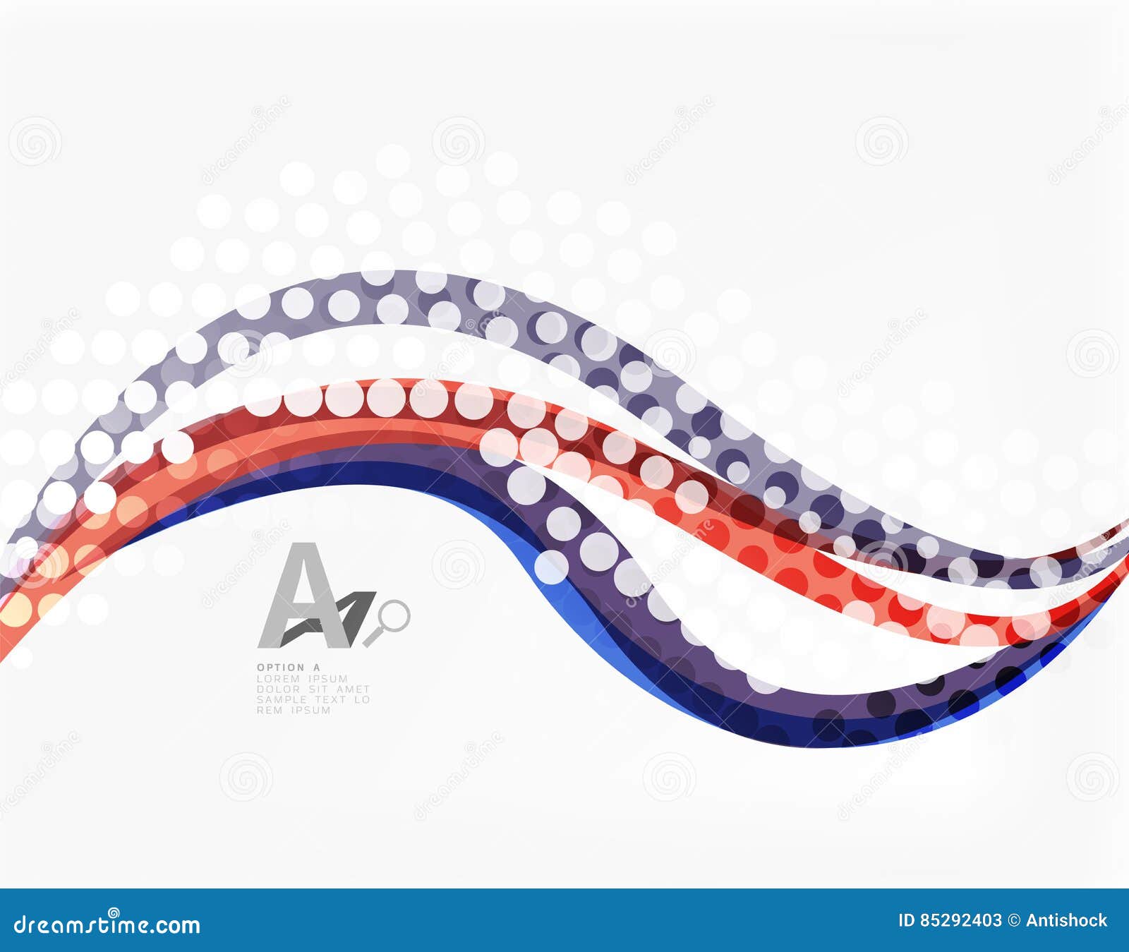 Color Overlapping Wave Stripes, Vector Abstract Background. Stock ...
