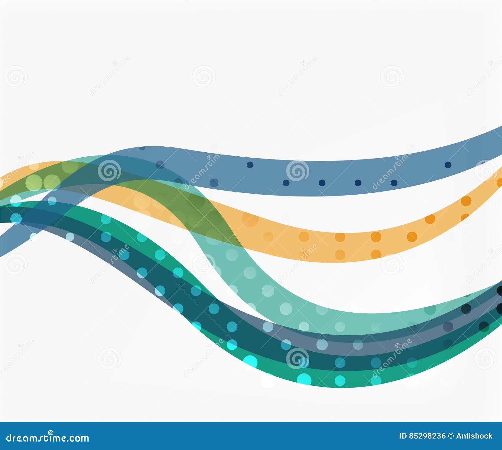 Color Overlapping Wave Stripes, Vector Abstract Background. Stock ...