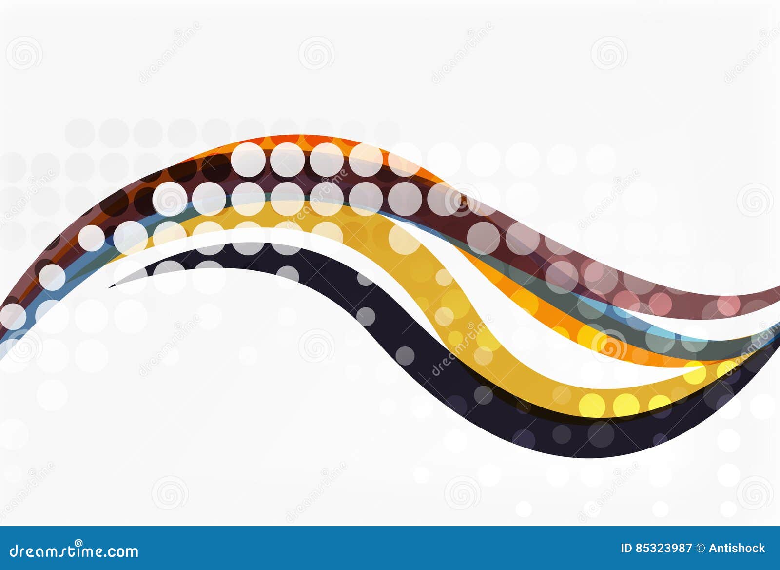 Color Overlapping Wave Stripes, Vector Abstract Background. Stock ...