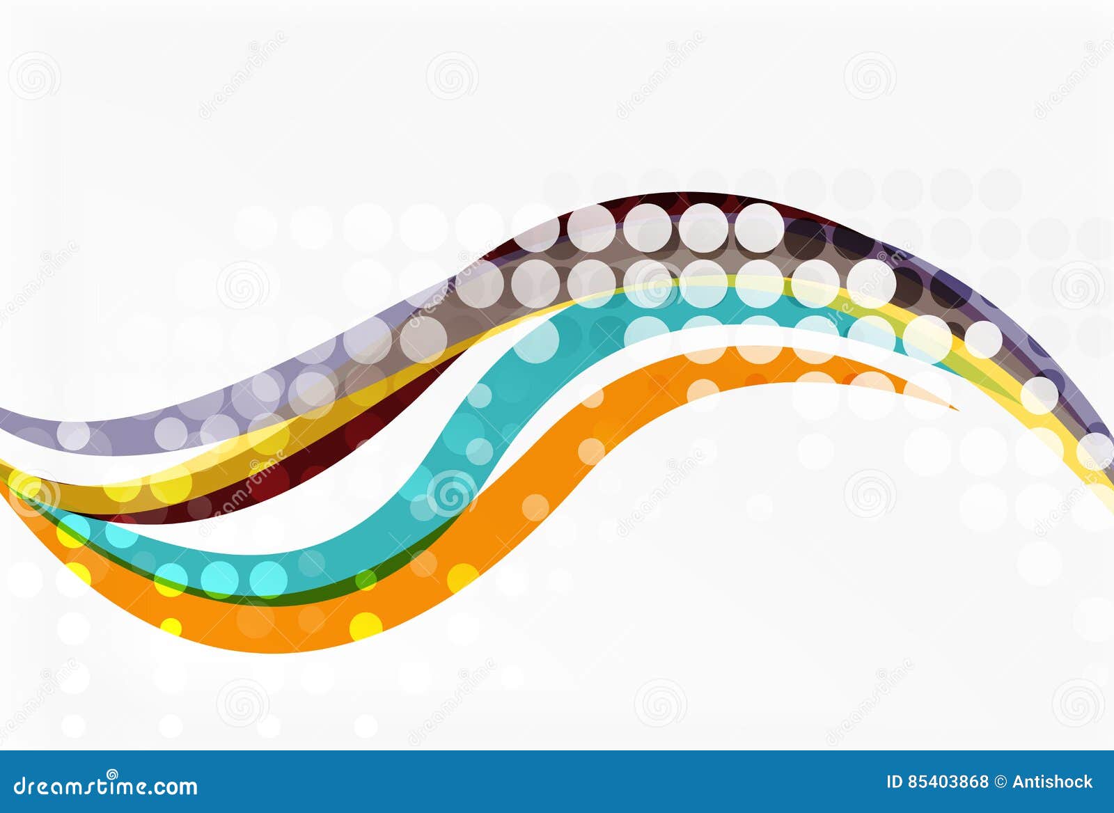 Color Overlapping Wave Stripes, Vector Abstract Background. Stock ...