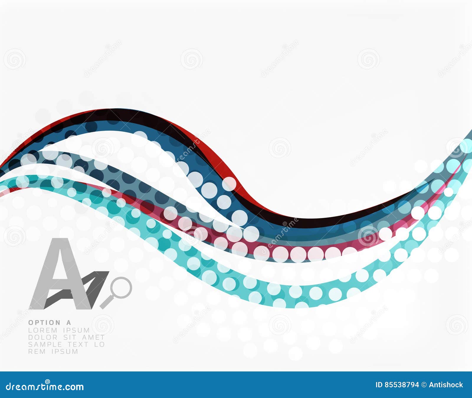 Color Overlapping Wave Stripes, Vector Abstract Background. Stock ...