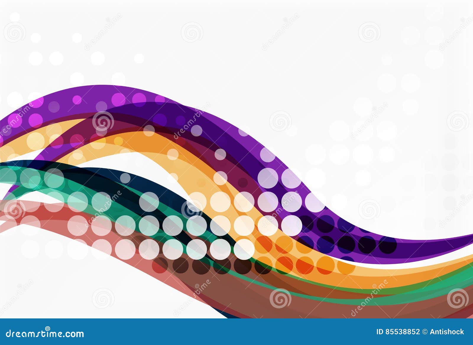 Color Overlapping Wave Stripes, Vector Abstract Background. Stock ...