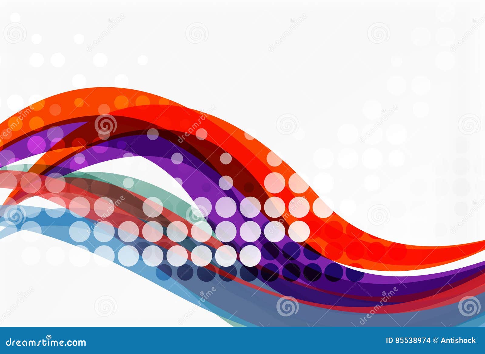Color Overlapping Wave Stripes, Vector Abstract Background. Stock ...