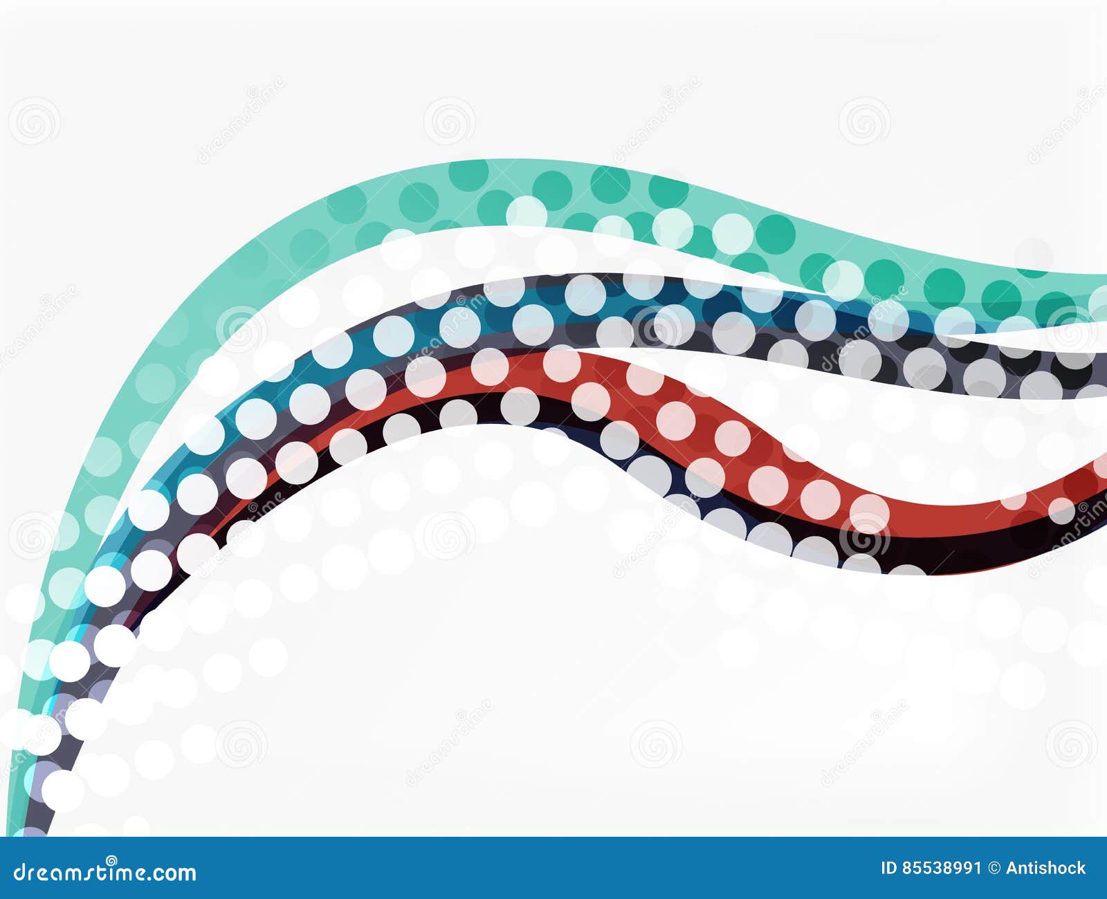 Color Overlapping Wave Stripes, Vector Abstract Background. Stock ...