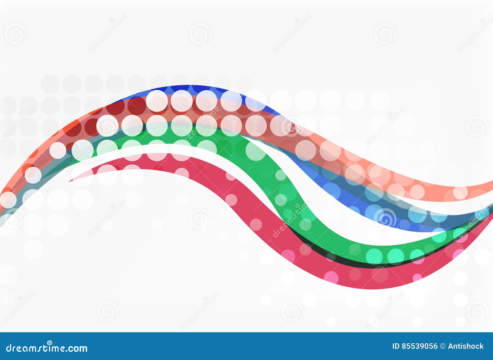 Color Overlapping Wave Stripes, Vector Abstract Background. Stock ...