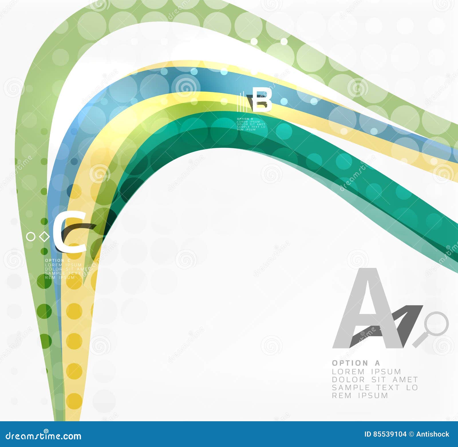 Color Overlapping Wave Stripes, Vector Abstract Background. Stock ...