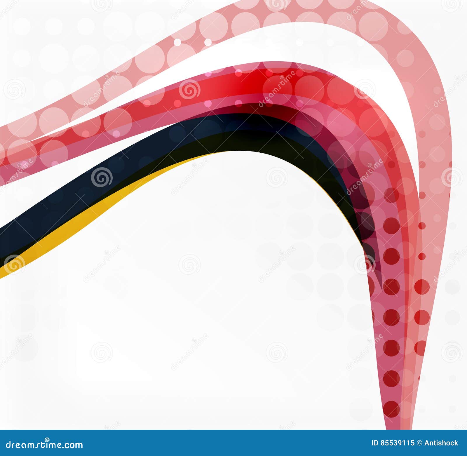 Color Overlapping Wave Stripes, Vector Abstract Background. Stock ...