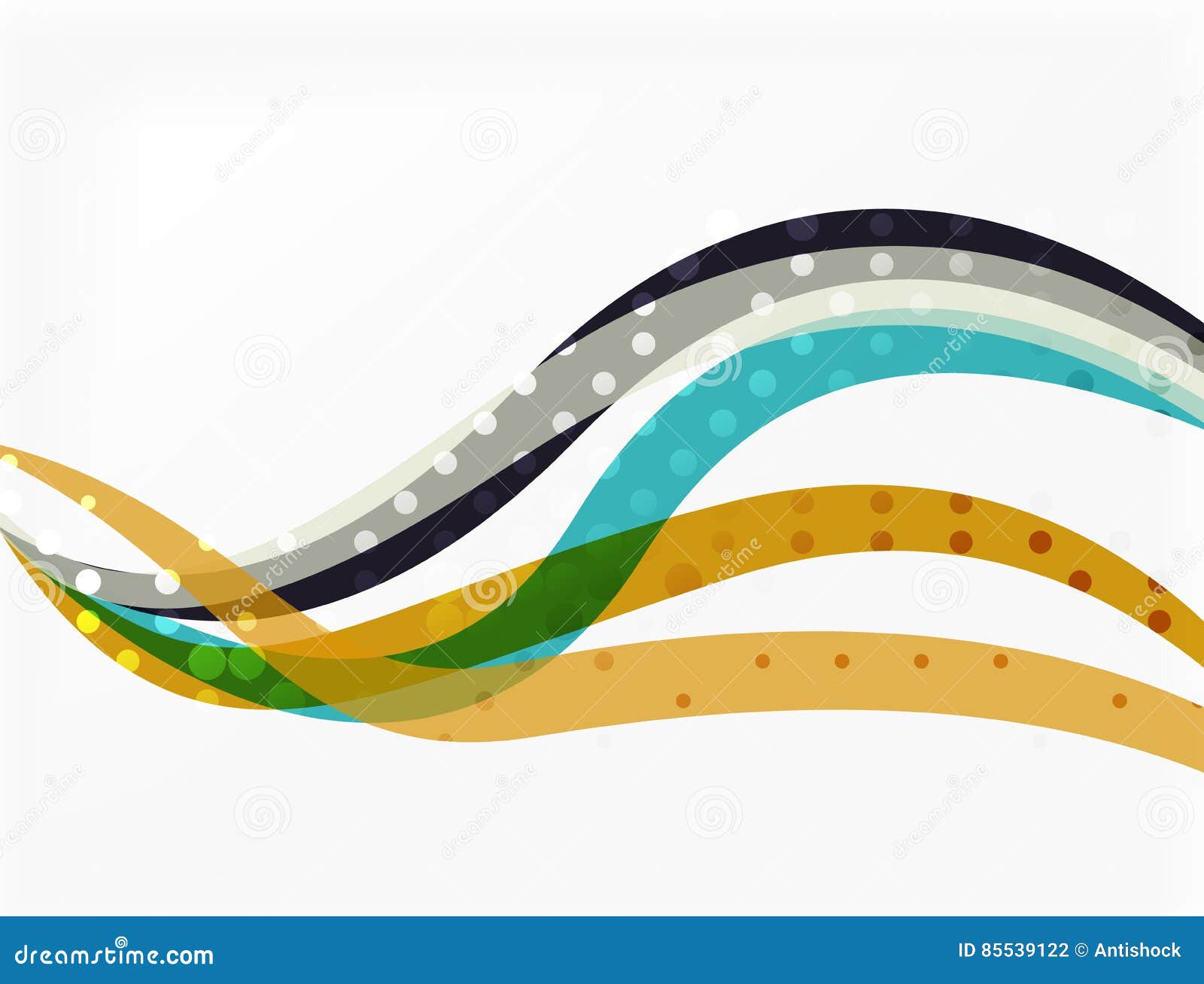 Color Overlapping Wave Stripes, Vector Abstract Background. Stock ...
