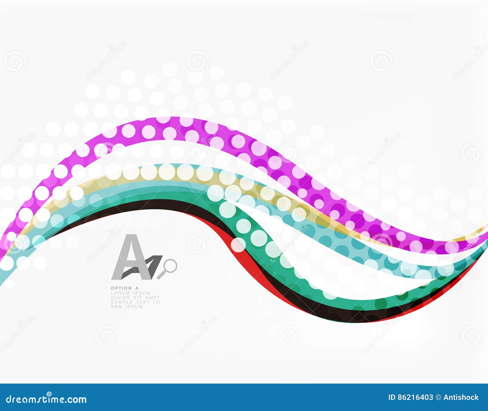 Color Overlapping Wave Stripes, Vector Abstract Background. Stock ...