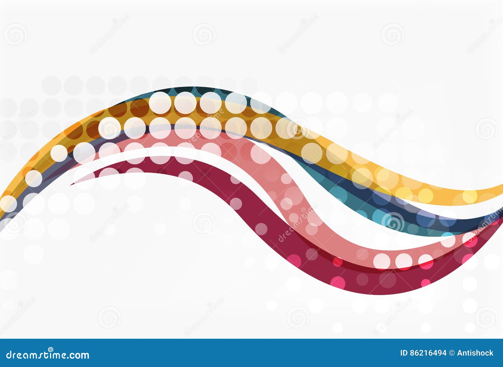 Color Overlapping Wave Stripes, Vector Abstract Background. Stock ...
