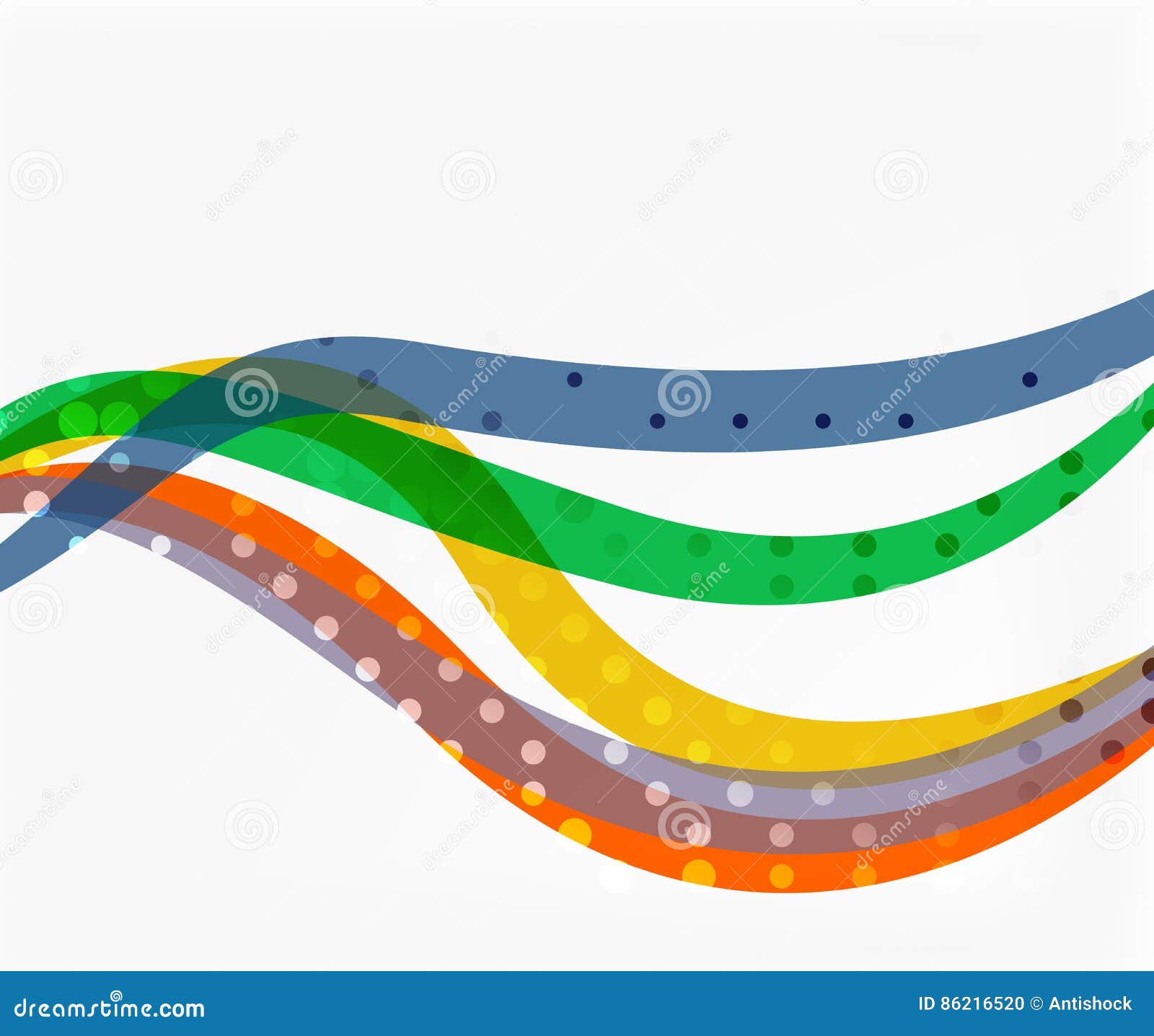 Color Overlapping Wave Stripes, Vector Abstract Background. Stock ...