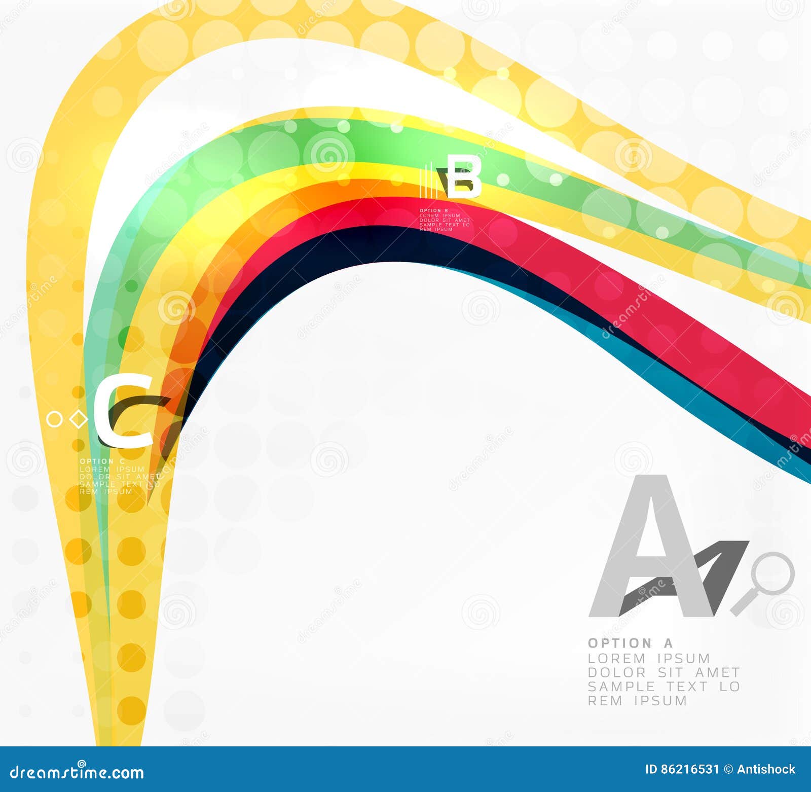 Color Overlapping Wave Stripes, Vector Abstract Background. Stock ...