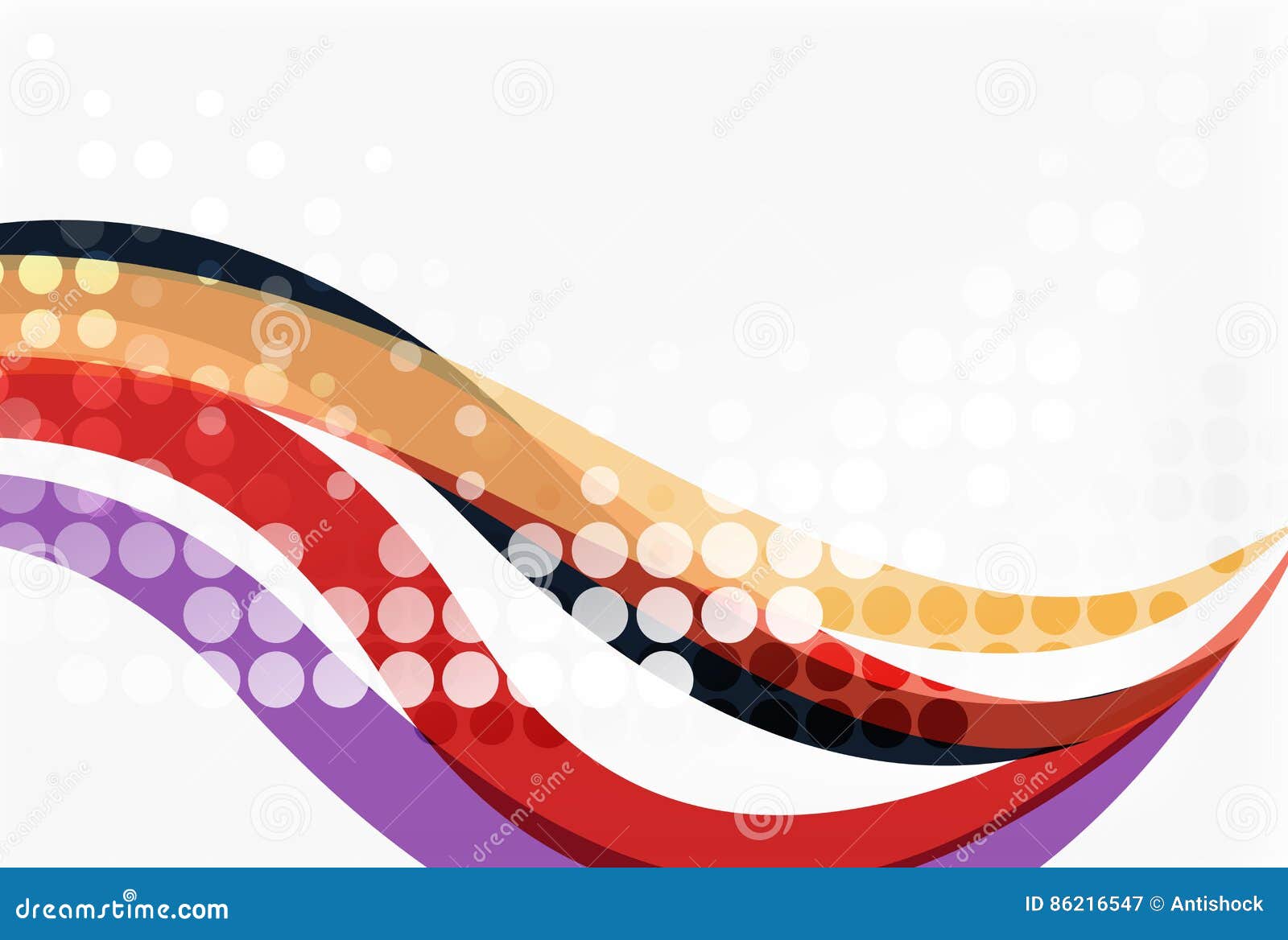 Color Overlapping Wave Stripes, Vector Abstract Background. Stock ...