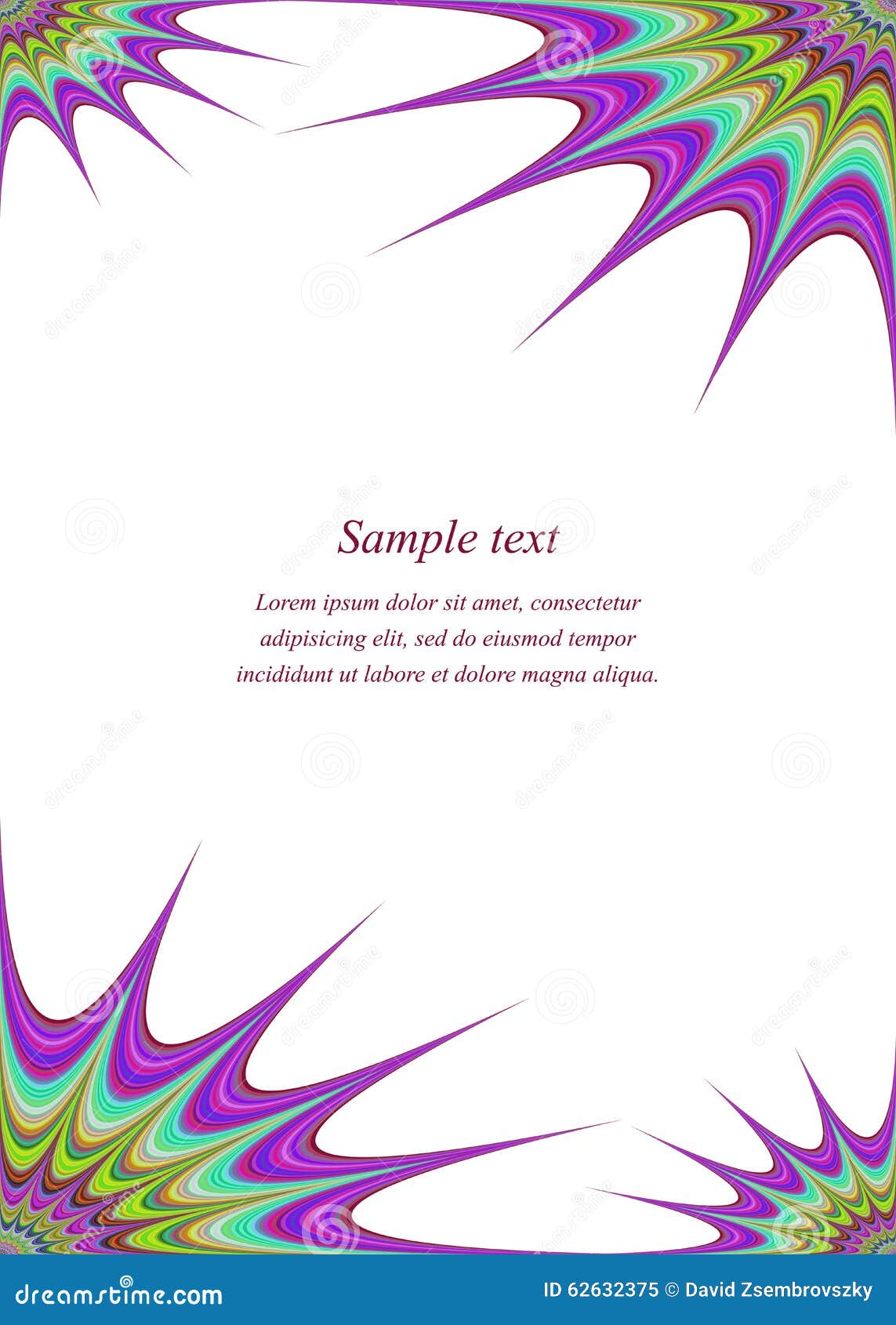 Color Page Corner Design Template Stock Vector - Illustration of star ...