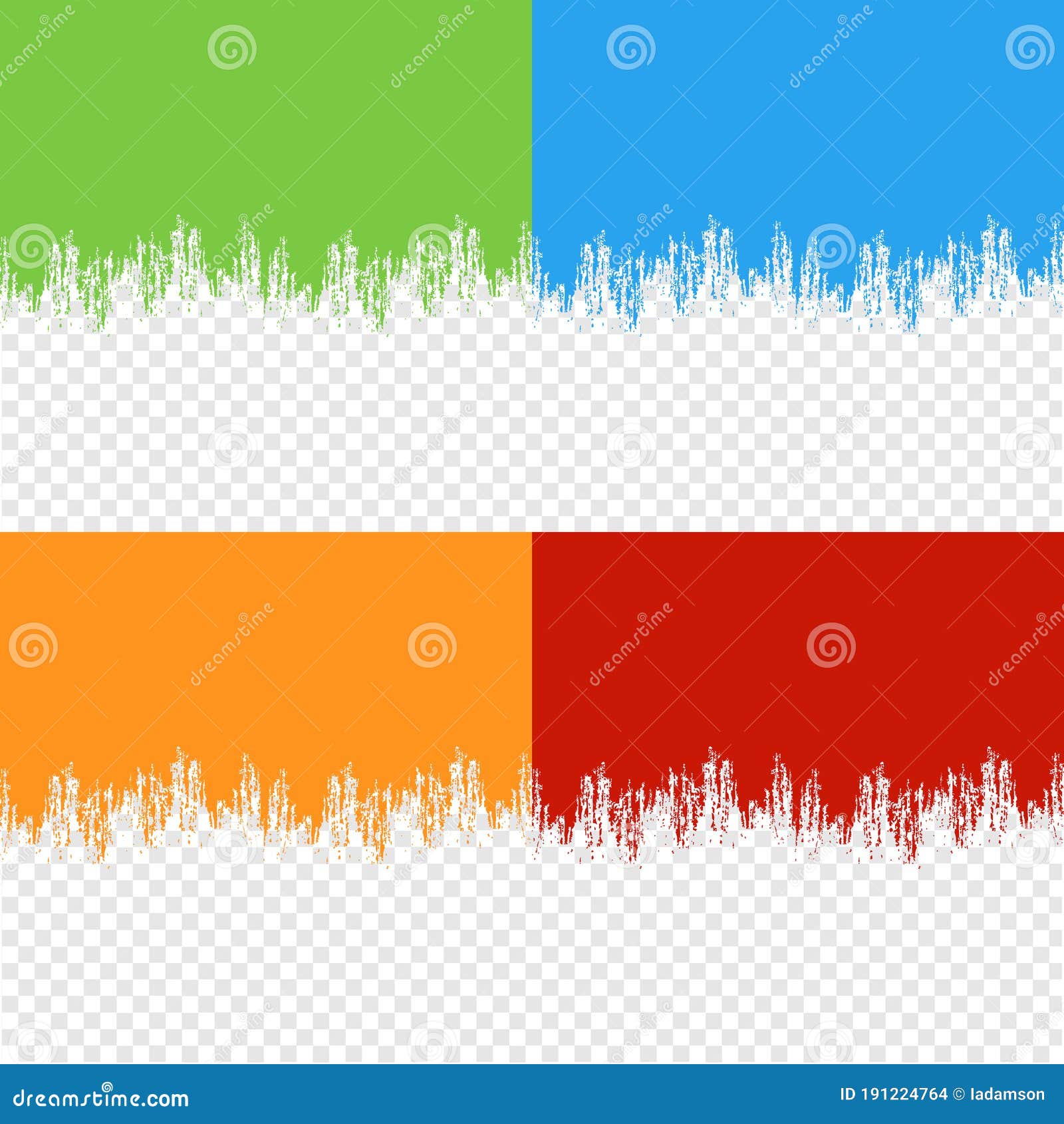 Color Paint Border with Isolated Transparent Background Stock Vector ...