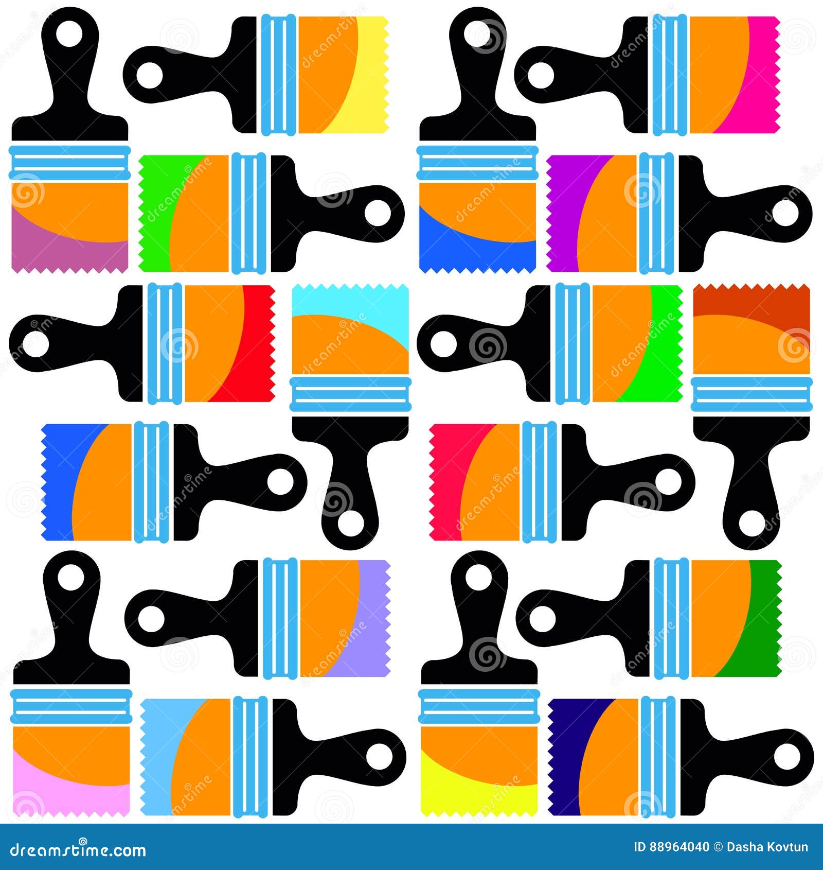 Color Paint Brush Vector Abstract Design Background Stock Vector ...