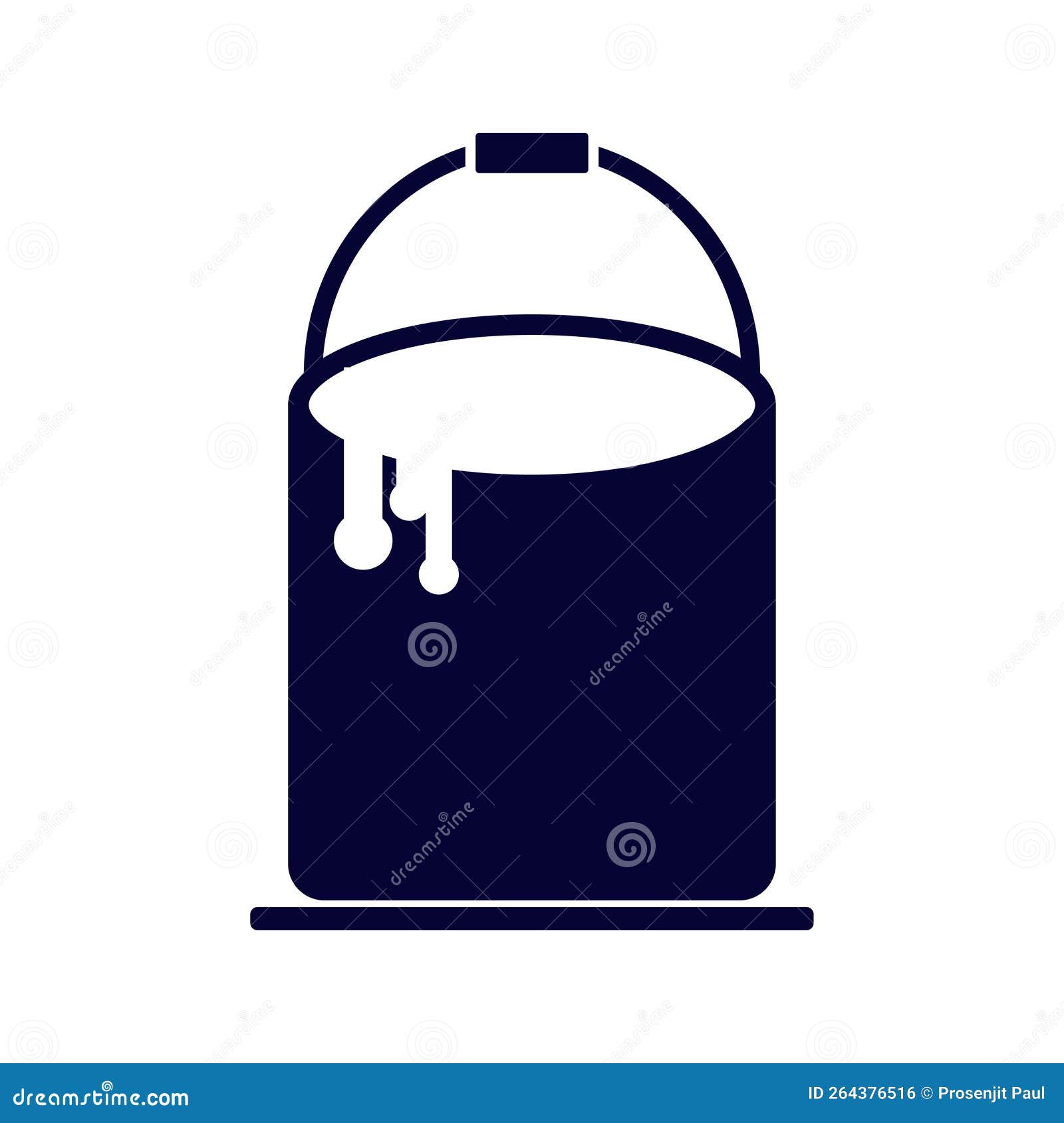 Color paint bucket icon stock vector. Illustration of vector - 264376516