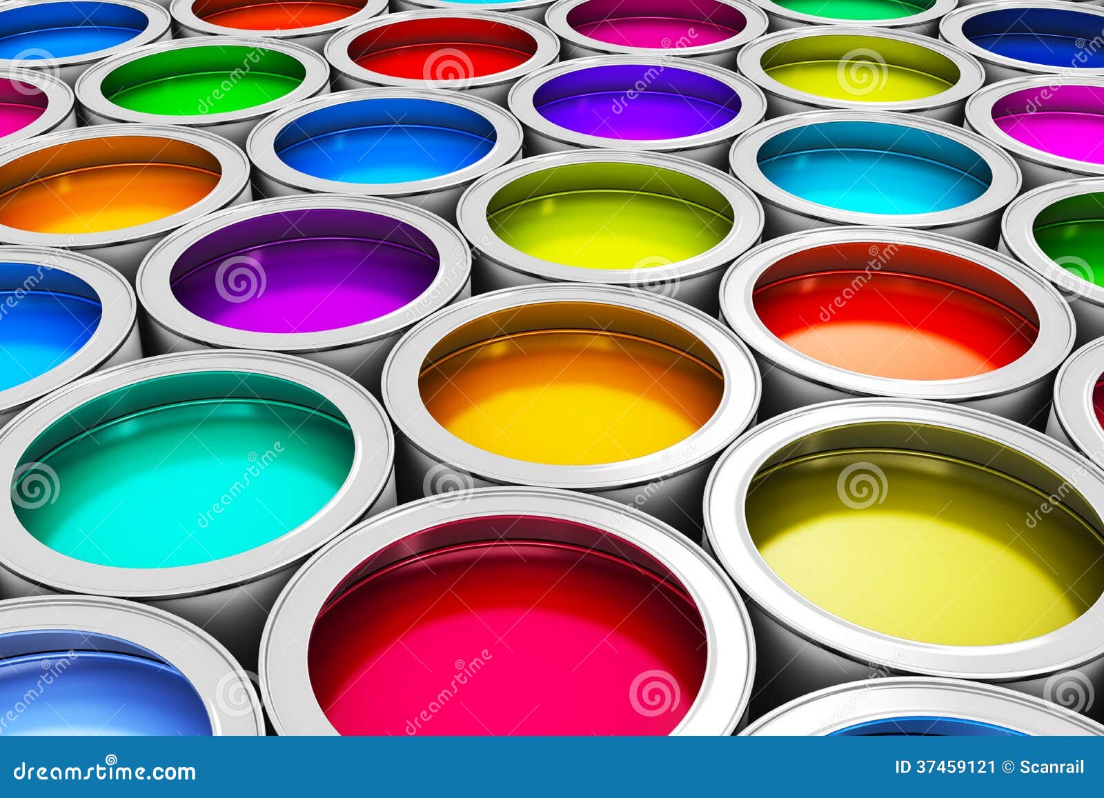Color paint cans stock illustration. Illustration of idea - 37459121