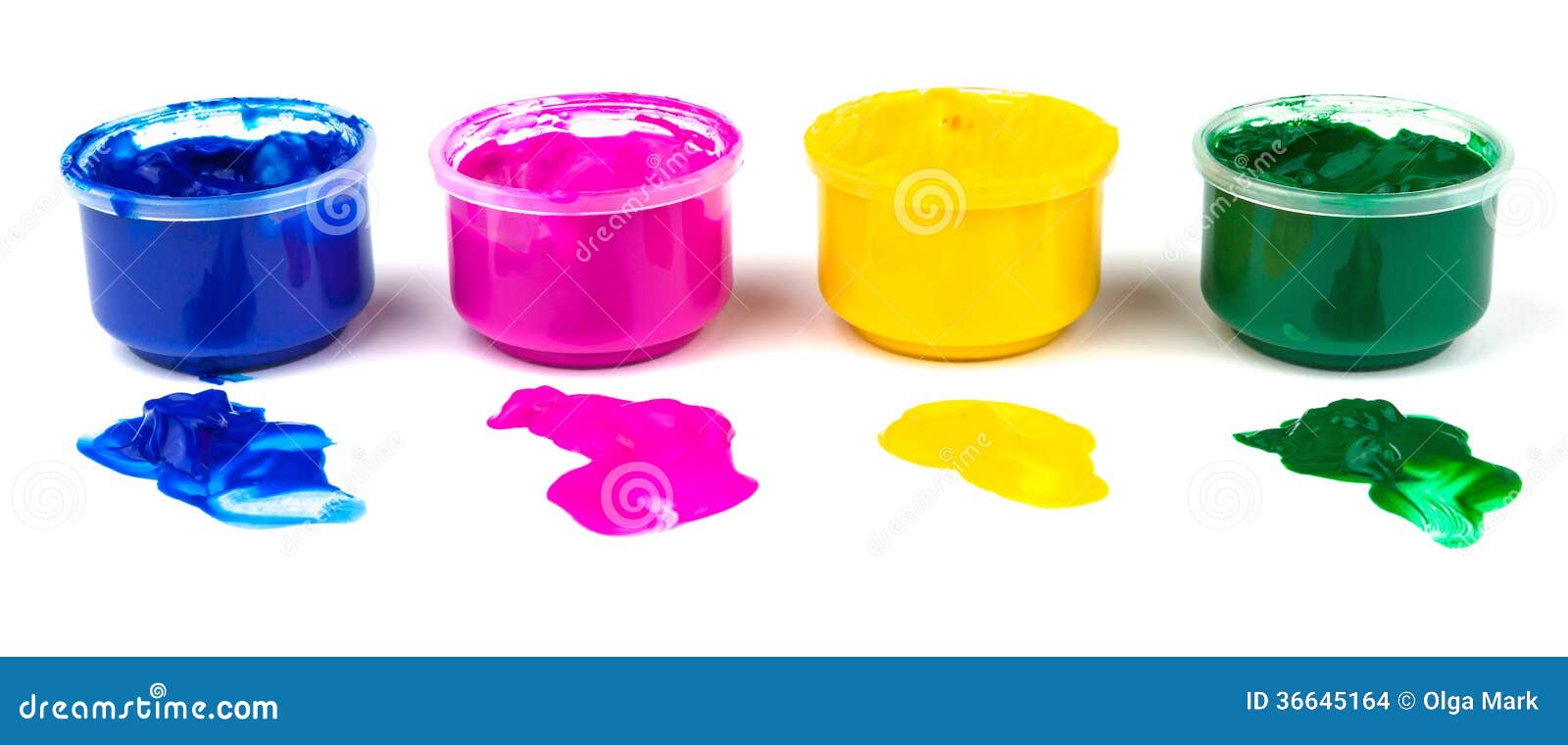 Color Paint Cans and Color Dabs of Paint Stock Photo - Image of ...