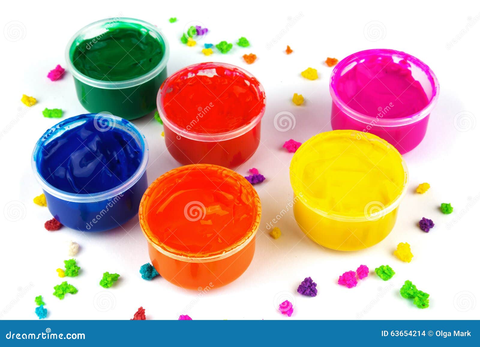 Color Paint Cans and Color Dabs of Paint Stock Photo - Image of ...