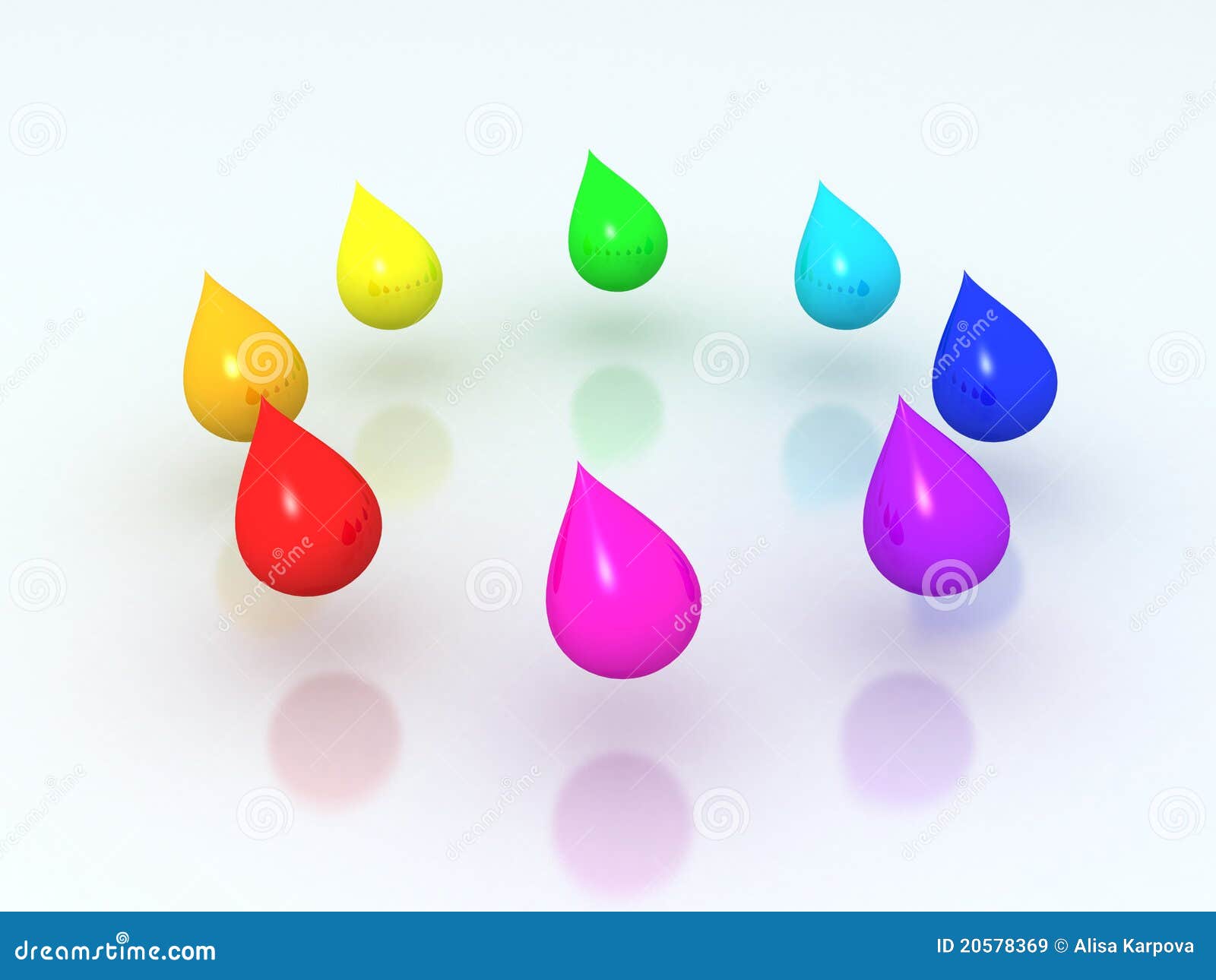 Color paint droplets stock illustration. Illustration of isolated ...